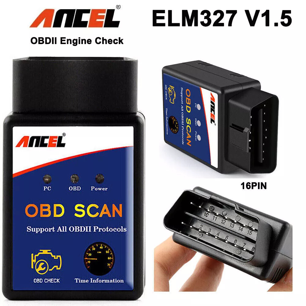 Ancel ELM327 V1.5 MINI Bluetooth OBD2 Scanner Engine Fault Code Reading and Clearing Tool ...