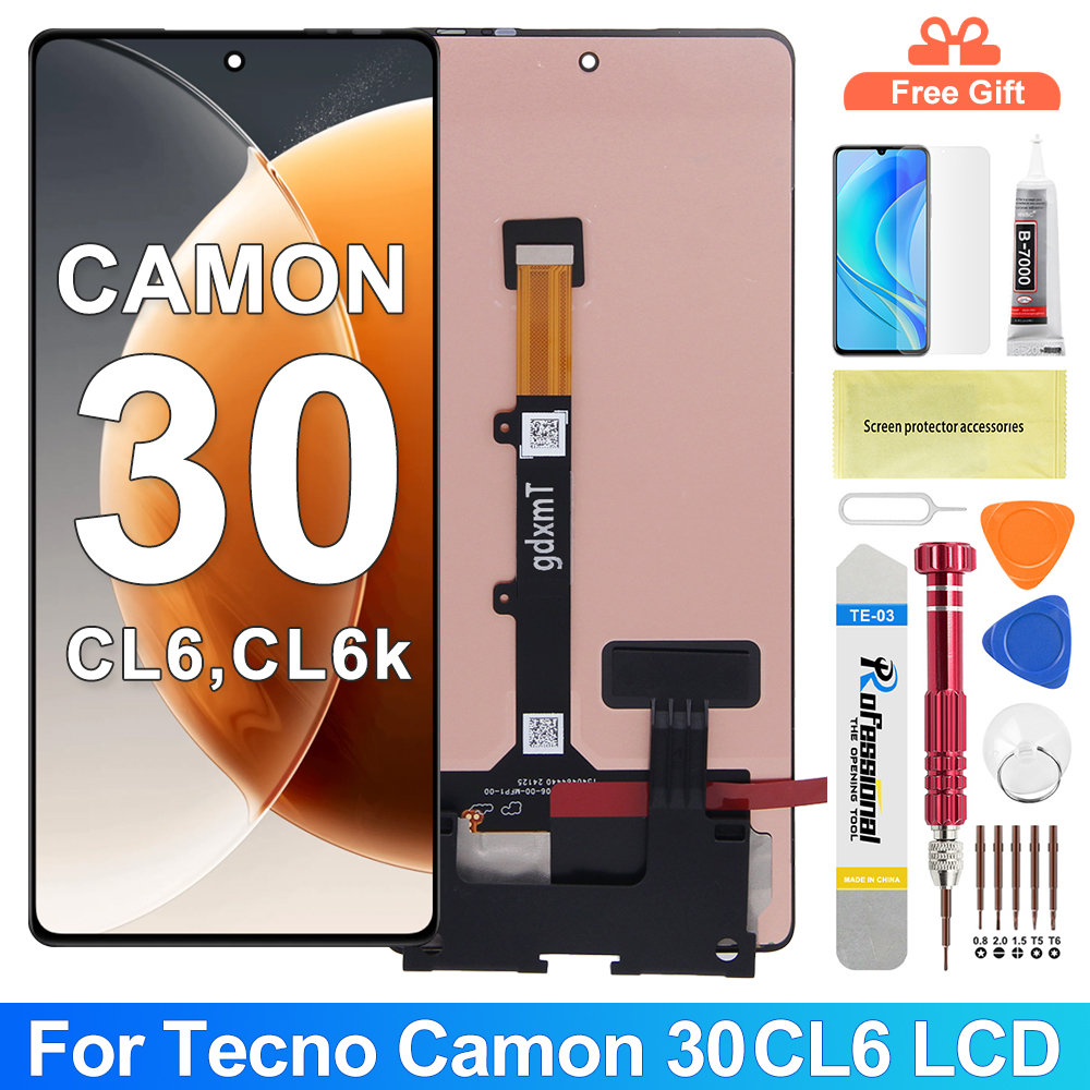 For Tecno Camon 30 4G 5G LCD CL6 CL7 Display Digitizer Touch Screen Replacement | Shopee Philippines