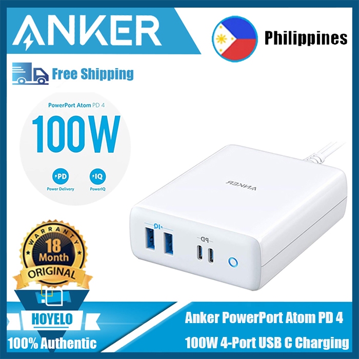 Anker 100W 4-Port 2A+2C Type-C Desktop Charging Station With Power ...