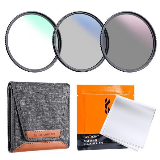 K&F CONCEPT Nano-K Filters Kit include MCUV+CPL+ND4+ Filter Bag+Cloth ...