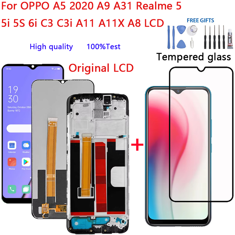 High quality Original and genuine LCD For OPPO A5 2020 A9 A31 Realme 5 ...