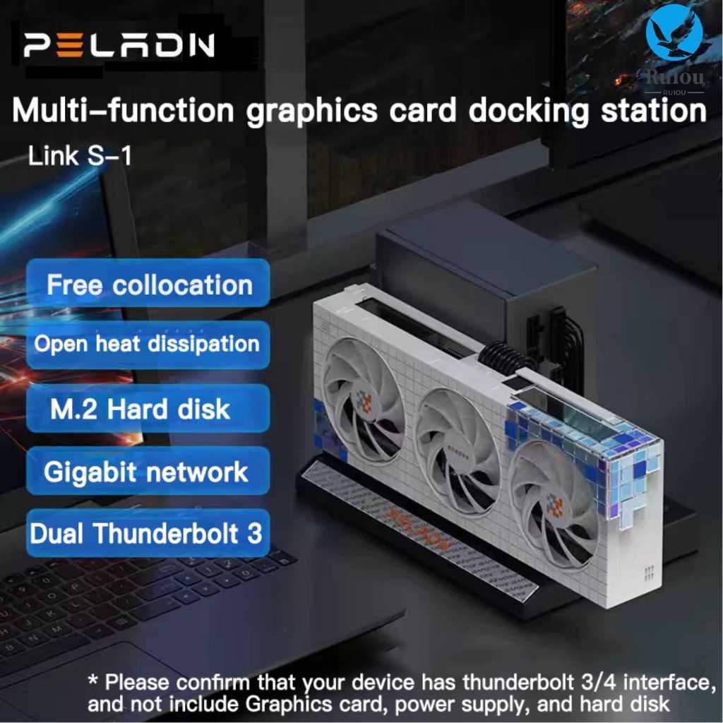 Peladn Thunderbolt 3 Thunderbolt 4 Graphics Card Docking Station ...