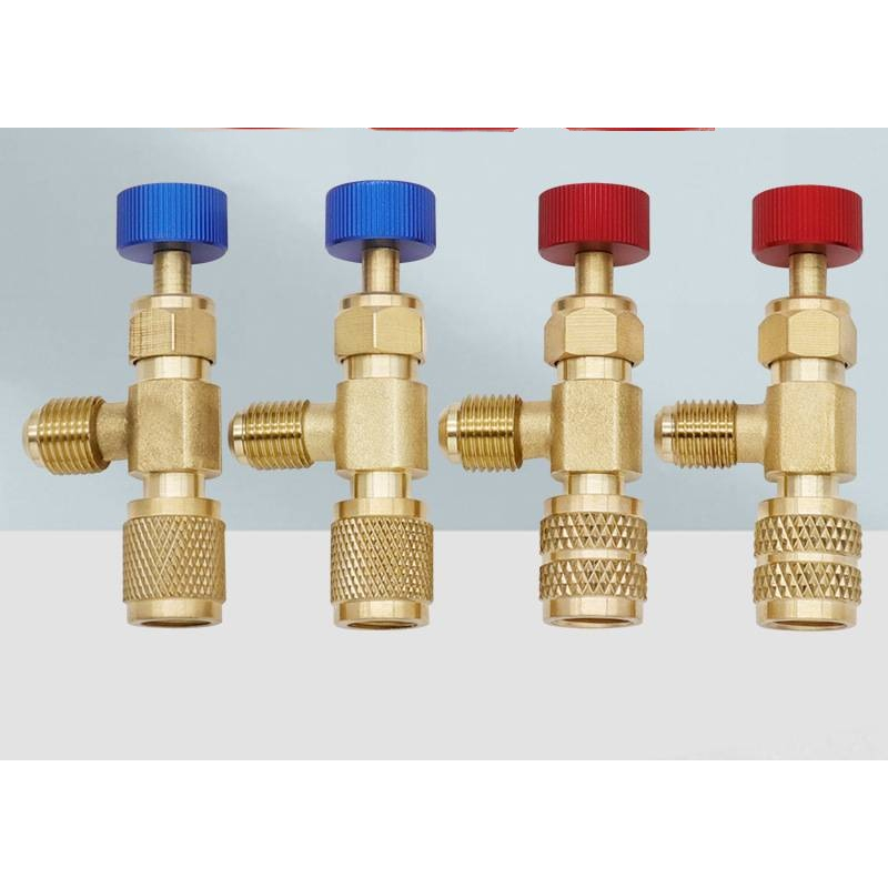 R12 R410A Refrigerant Charging Valve, R12 R22-1/4“ Male to 1/4” Female ...