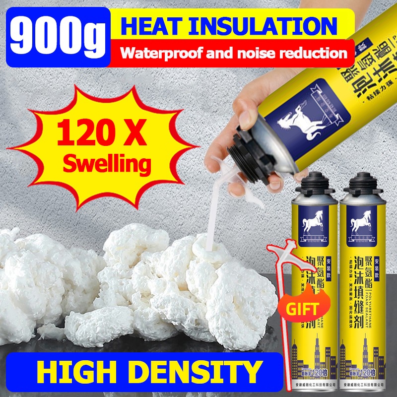 750ML Polyurethane Foam Expanding Foam Spray Pu Foam Spray Foam Sealant Waterproof Fills Cracks ...