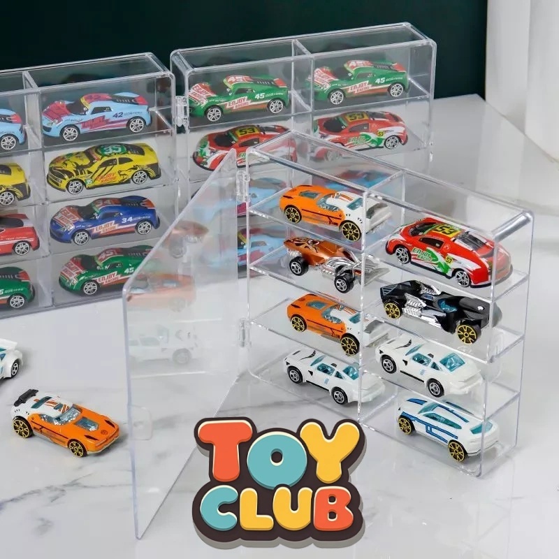 Toy Car Model Acrylic Display Case 1/64 Diecast 8 Slots Display Case ...