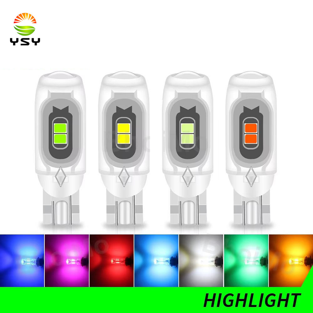 1x T10 W5W lens Led Flash Strobe Bulb 194 WY5W Flashing Interior Parking License Plate Reading ...