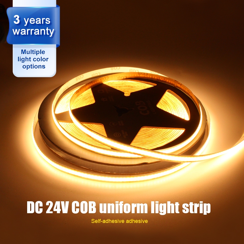 COB Strip Lights 320LED 24V /12v Flexible 8mm Width Neon Tape Kitchen Cabinet Room Decoration ...