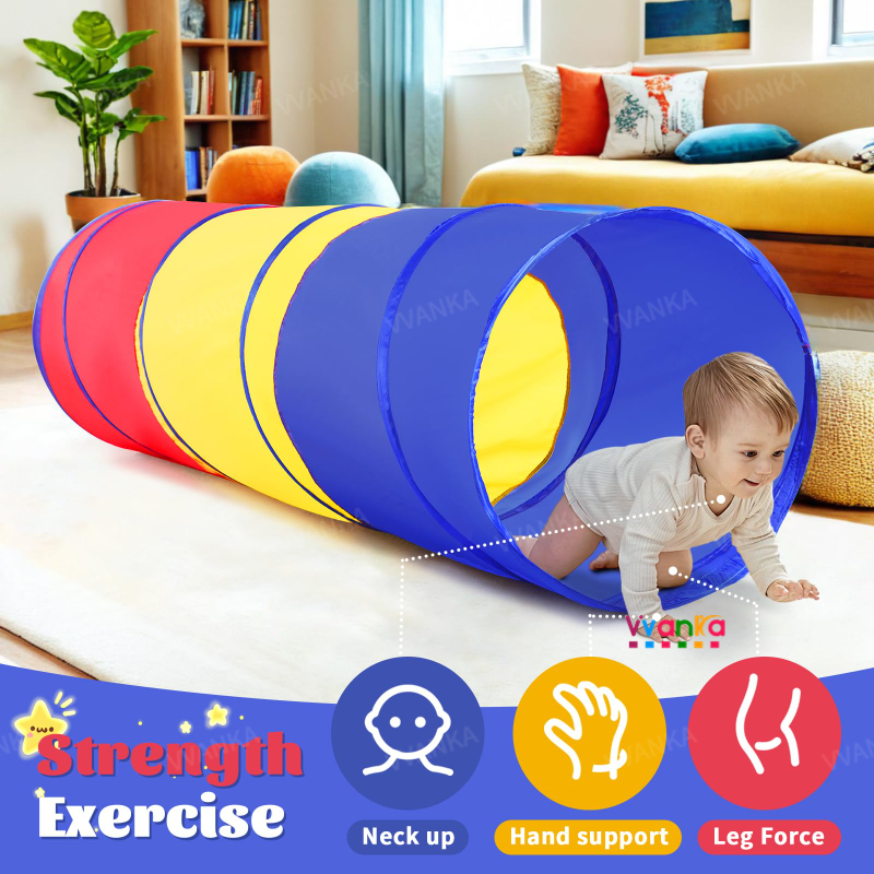From PH Kids Play Tunnel Tent Colorful Pop Up Crawl Through Tunnel ...