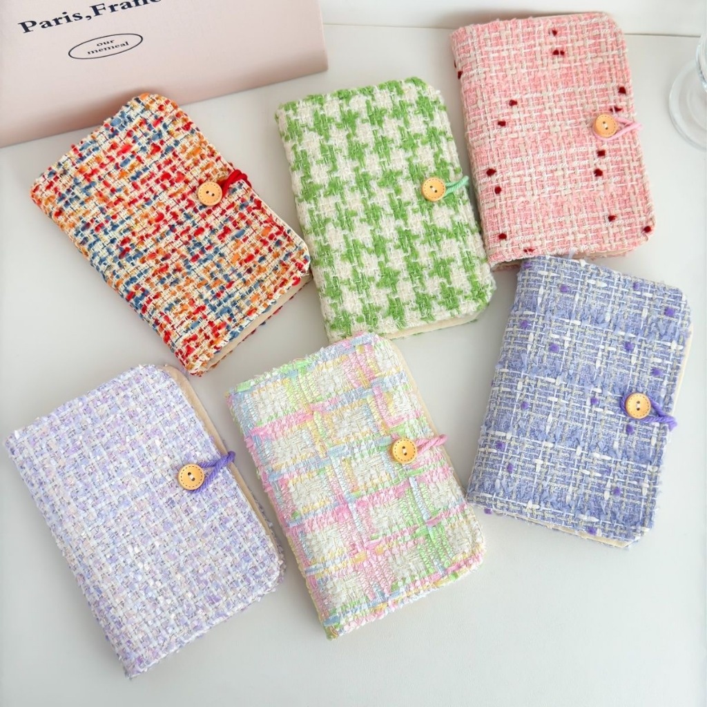 Ins A7 Binder Soft Weaving Notebook Grid Blank Diary Cute Girl Portable ...
