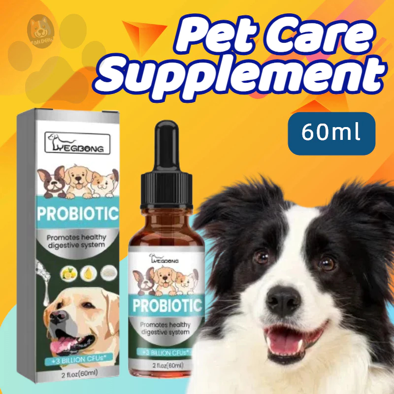 PET Multivitamin Supplement Probiotic drop for Dogs Cats 60ml Pet Care ...