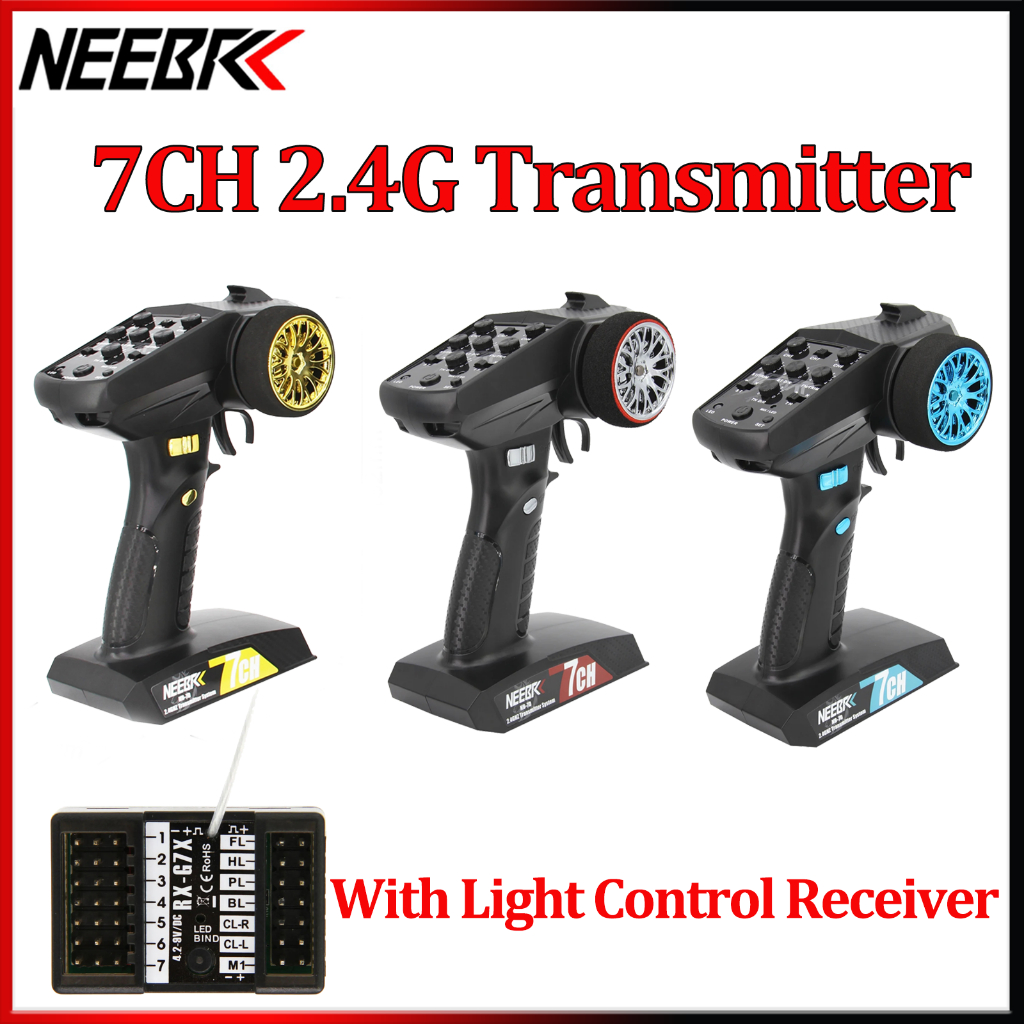 NEEBRC 7CH 2.4G NB-7D 7 Channel Remote Controller Transmitter With RX ...