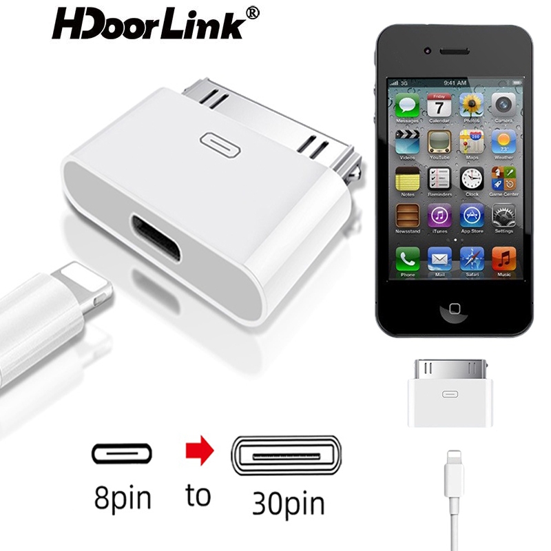 HdoorLink 8pin Female To 30pin Male Adapter Charging Sync Converter ...