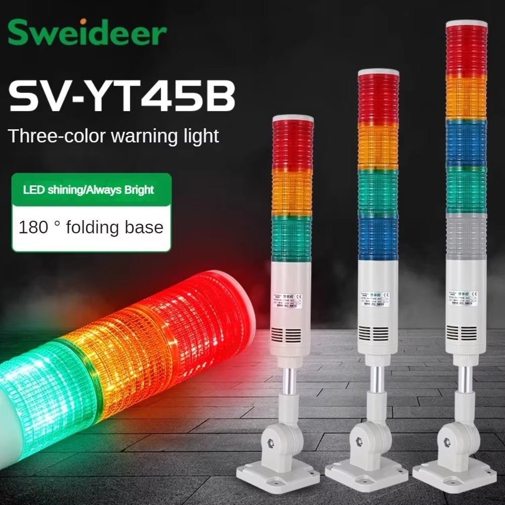 Multi-layer LED Signal Tower Stack Warning Light 180 Degree Rotation ...