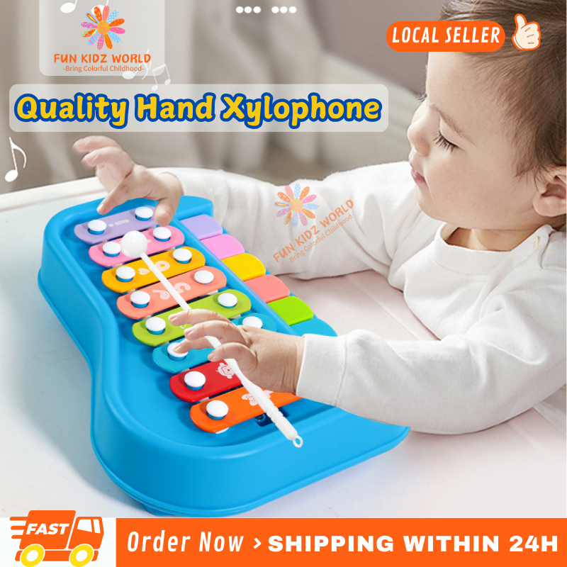 Quality Piano Hand Xylophone 2IN1 Musical Toys Blue Pink Xylophone ...