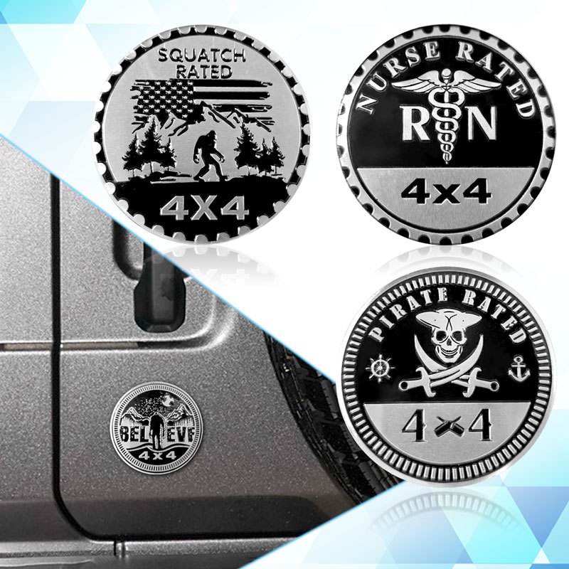 Car Styling 4X4 Trail Rated Aluminium Emblem Rear Bumper Trunk Badge ...