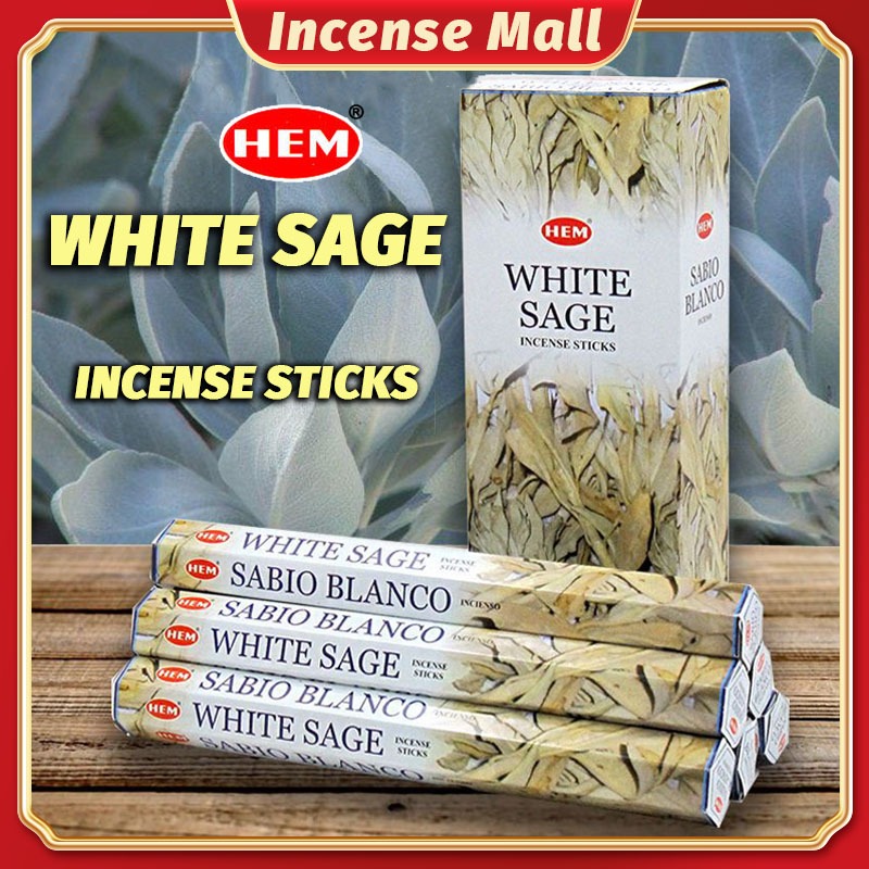 HEM White Sage Incense Sticks (20 Sticks Per Pack) | Shopee Philippines
