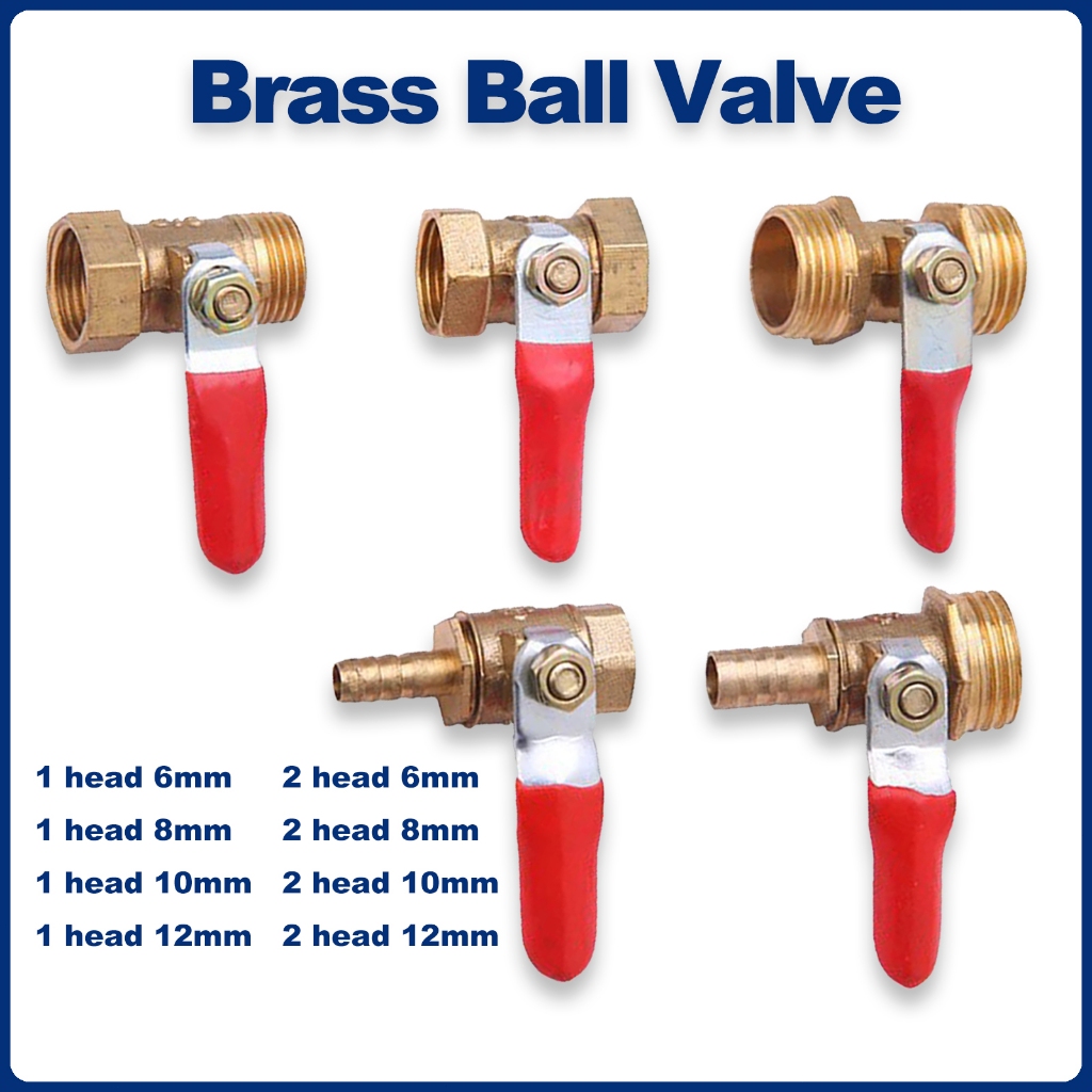 Brass Valve 8mm 10mm Heavy-duty Brass Ball Valve 100% lead-free forged ...