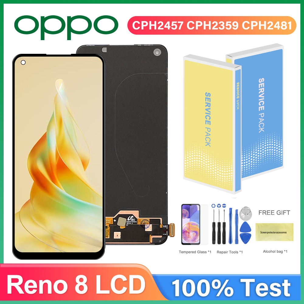 AMOLED OPPO Reno 8 8T 4G 5G LCD Display Touch Screen CPH2457 CPH2359 CPH2481 Digitizer Assembly ...