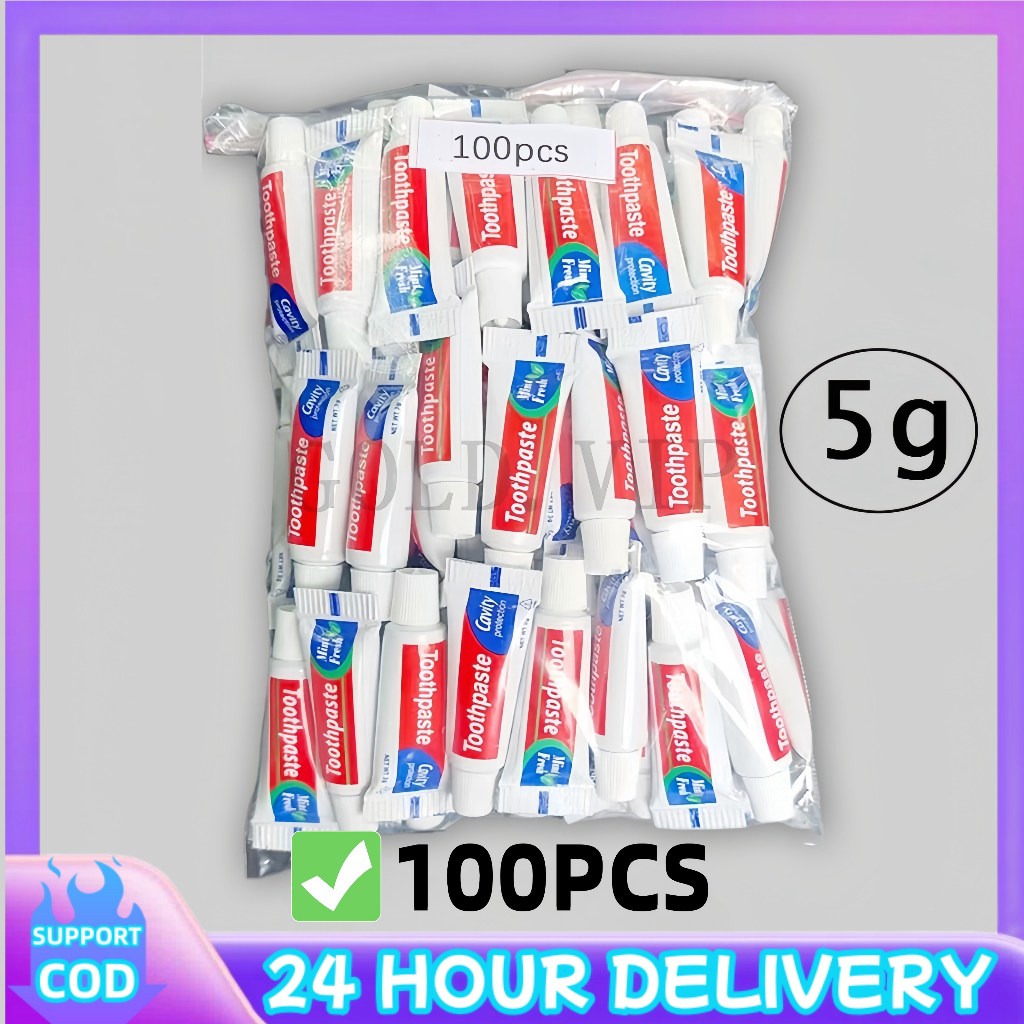 Toothpaste 5g 100pcs Hotel Supplies Toothpaste Mini Tube Travel ...