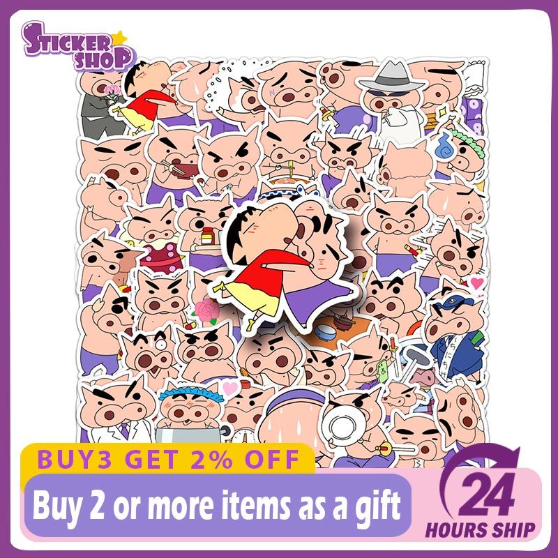 50Pcs Crayon Shin Chan Buriburizaemon Stickers DIY Skateboard Laptop ...