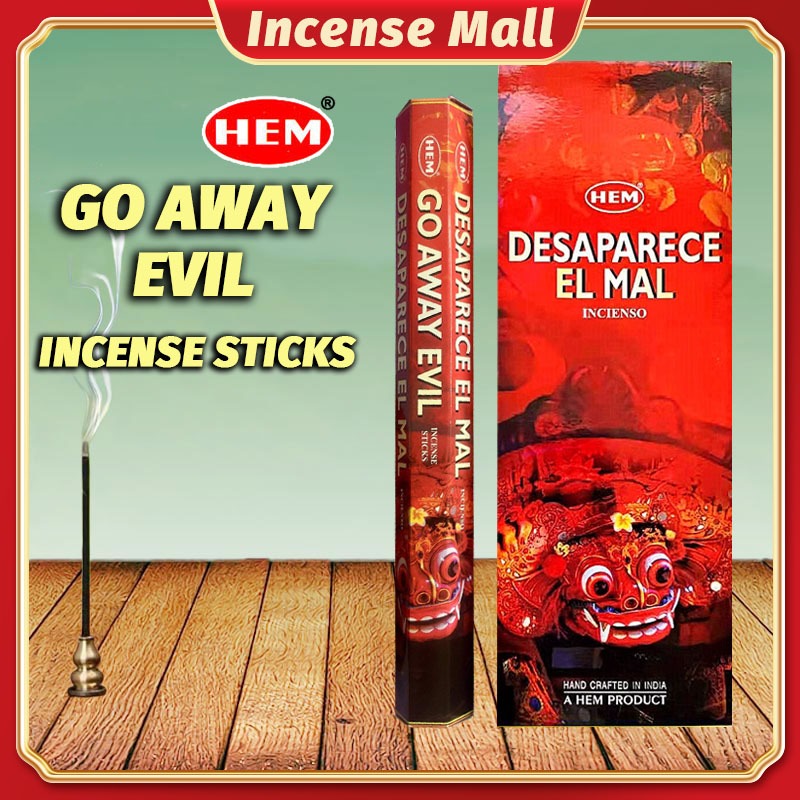 HEM Go Away Evil Incense Sticks (20 Sticks Per Pack) | Shopee Philippines