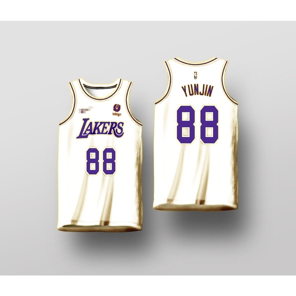 Outdoor sports lakers 88 YUNJIN basketball jersey (WHITE) | Shopee ...
