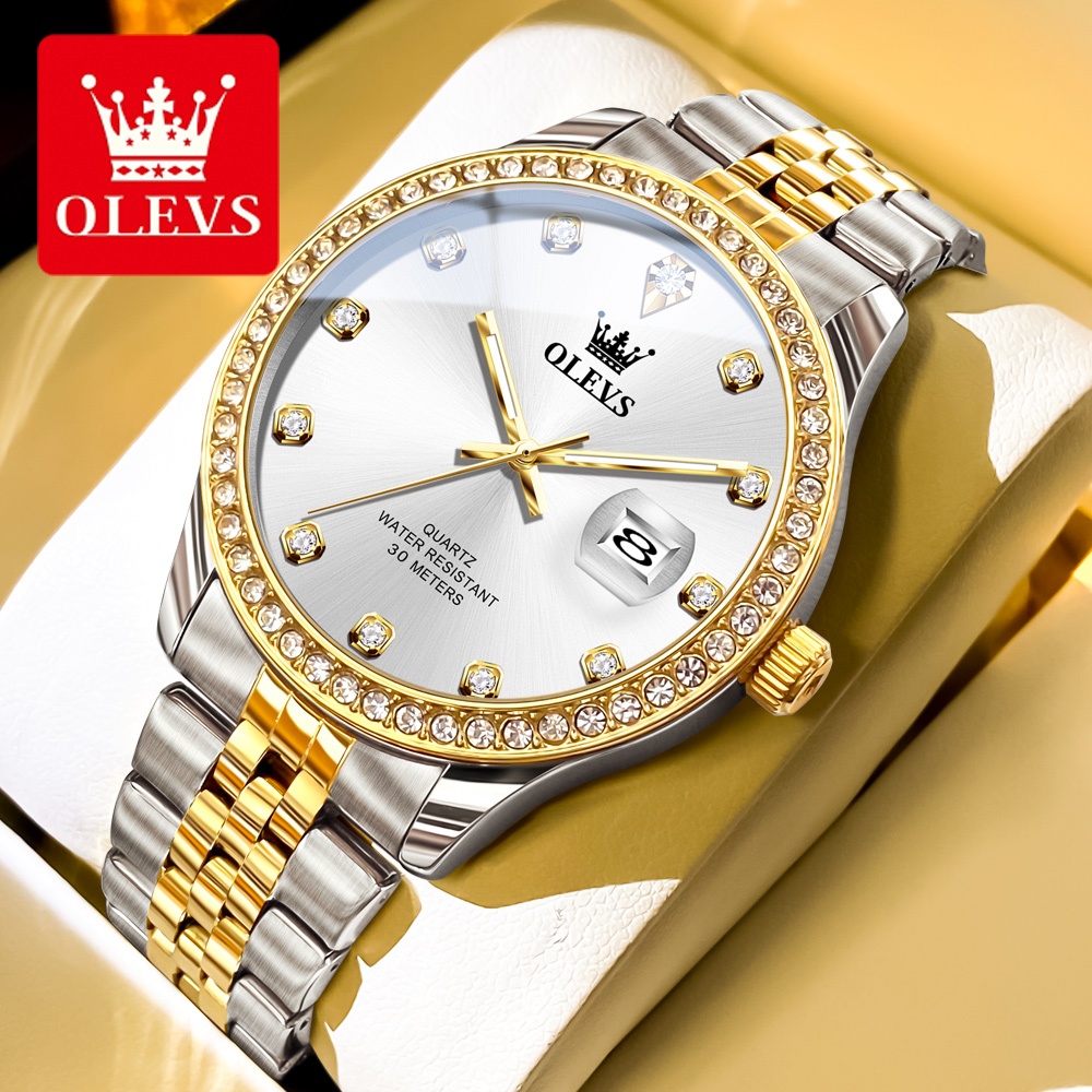 OLEVS Watch For Men Water proof Original With Box Stainless Steel Strap ...