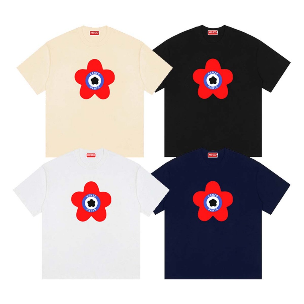 Kenzo Takada has a big floral logo on his chest, representing the ...