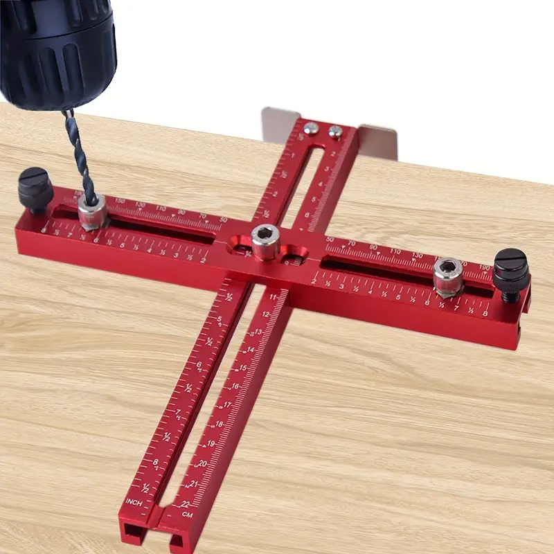 Aluminum Cabinet Handle Jig Adjustable Punch Locator Tool - Metric/Inch ...