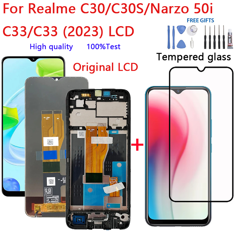 AAA Quality For Realme C30/C30S/Narzo 50i Prime C33/C33 (2023) LCD ...