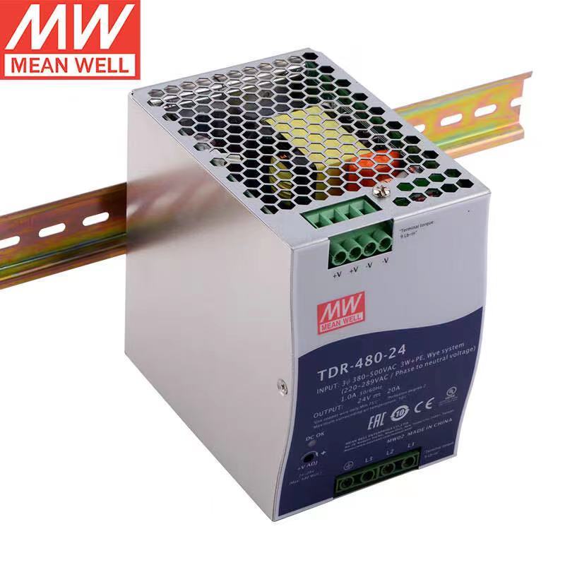 TDR-480-24 24V 20A 480W For Mean Well Slim Three Phase Industrial DIN ...