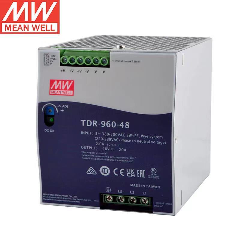 TDR-960-48 48V 20A 960W For Mean Well Slim Three Phase Industrial DIN ...