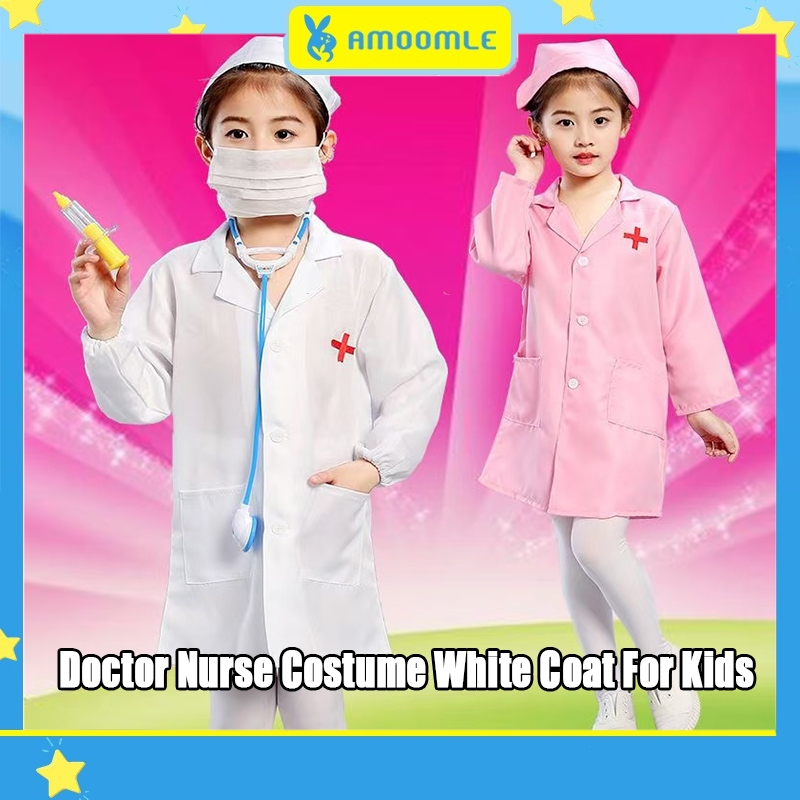 Doctor Costume White Coat For Kids Doctor Nurse Cosplay Uniforms Role ...
