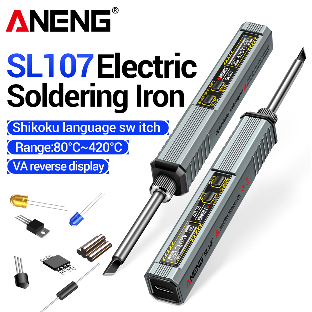 ANENG SL107 Electric Soldering Iron Professional Adjustable Temperatur Voltage Welding Equipment ...