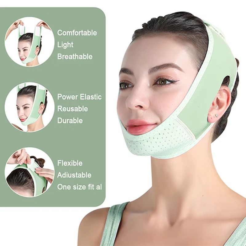 Slimming Lifting Strap Double Chin Band V-Line Mask Chin Strap for Sleeping Reusable V Line Face ...