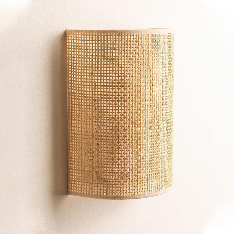 Rustic Farmhouse Wall Sconces, Hand Woven Hemp Rope Wall Lamp Boho ...