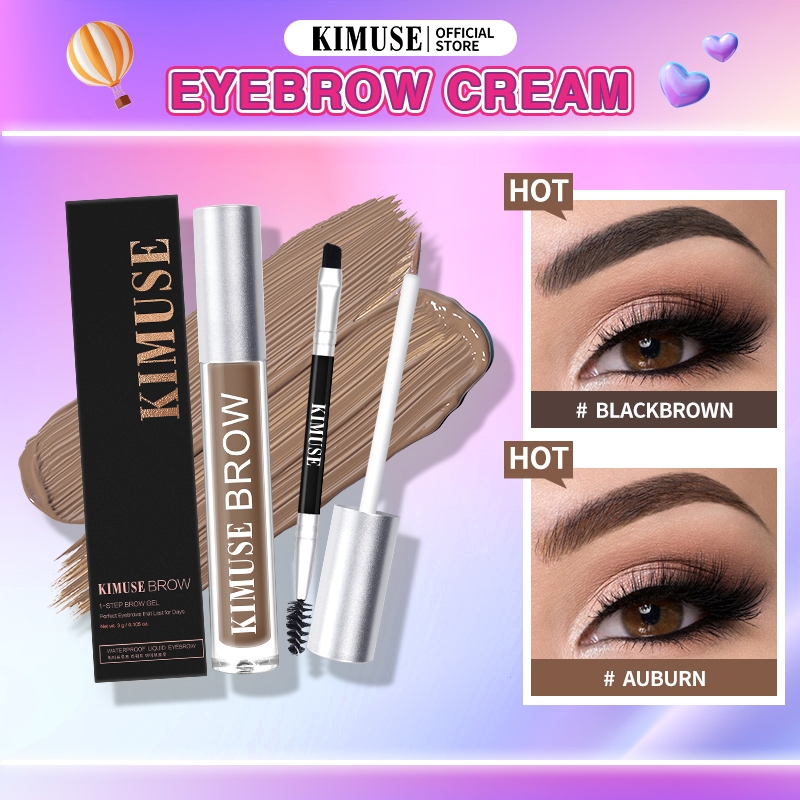 KIMUSE Eyebrow Gel Cream Waterproof Eyebrow Henna Tattoo Shade Eyebrow ...