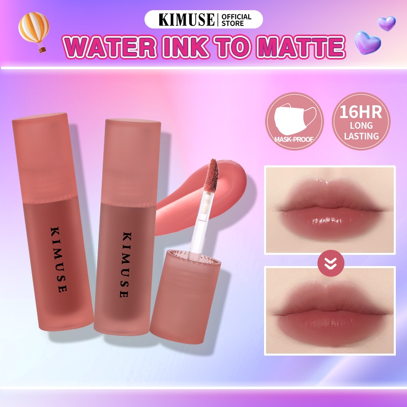 KIMUSE Water Tint Lip Glaze 13 Colors Waterproof Long Lasting Matte ...