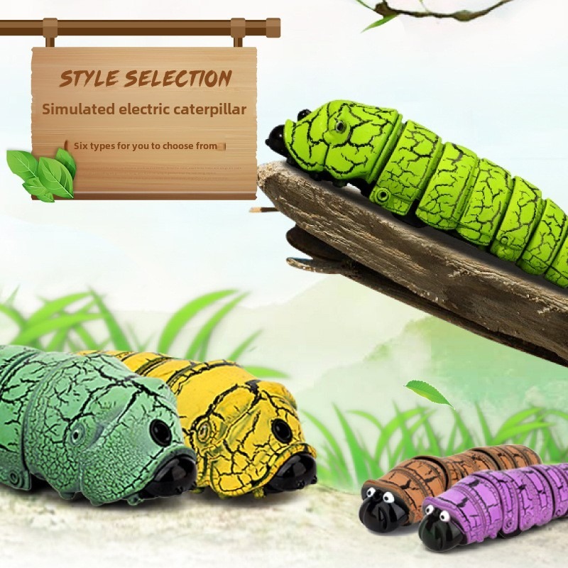 [Shiwaki] 4'' Realistic Control Caterpillar RC Bug Toy Party Trick ...
