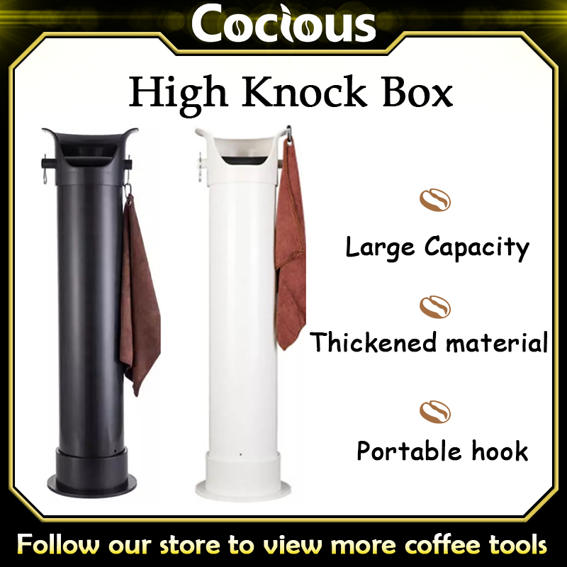 COCIOUS Large Capacity Coffee Knock Box Bucket with Towel Garbage ...