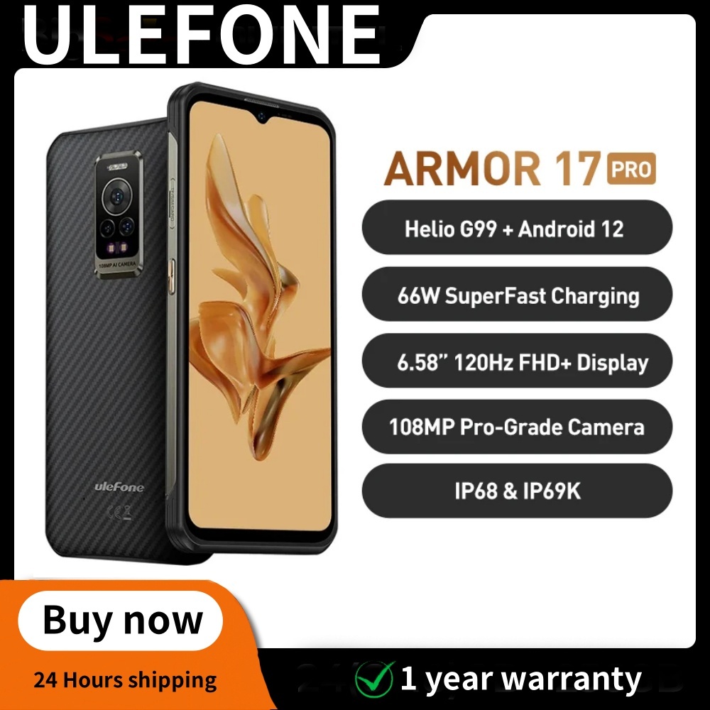 Ulefone Armor 17 Pro Rugged phone 120Hz 108MP Android 12 Night Vision ...
