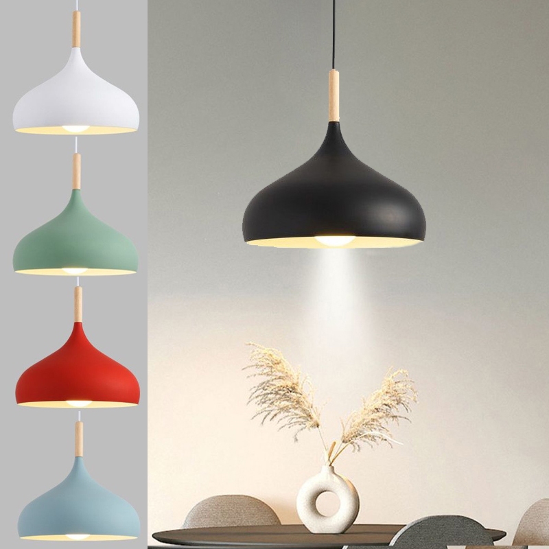 Modern Colorful Macaron Pendant Light,Retro Industrial Metal Farmhouse ...