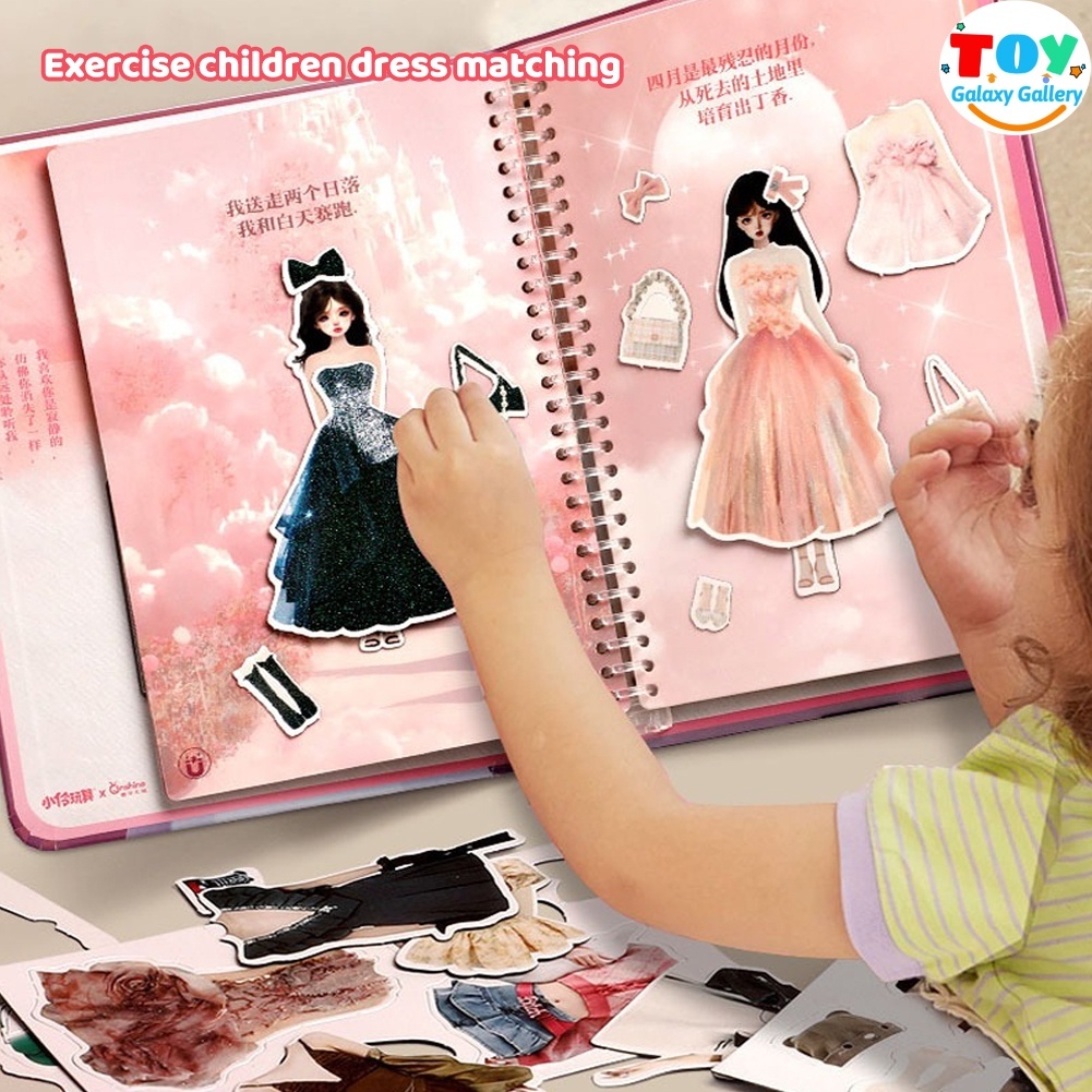 Magnetic Dress Up Toys Kids Dress Up Games Paper Doll Magnetic Stickers ...