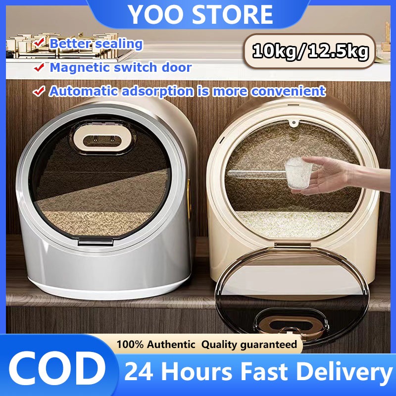 Rice Storage Container rice dispenser with Measuring Cup Food Container ...