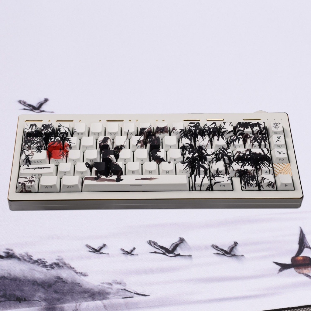 Bamboo Forest Duel Keycaps Custom Cherry Profile PBT Sidelit Mechanical ...