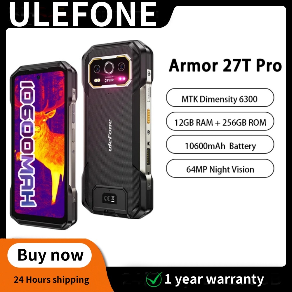Ulefone Armor 27T Pro 5G Rugged Smartphone Android 14 10600mAh 24GB ...