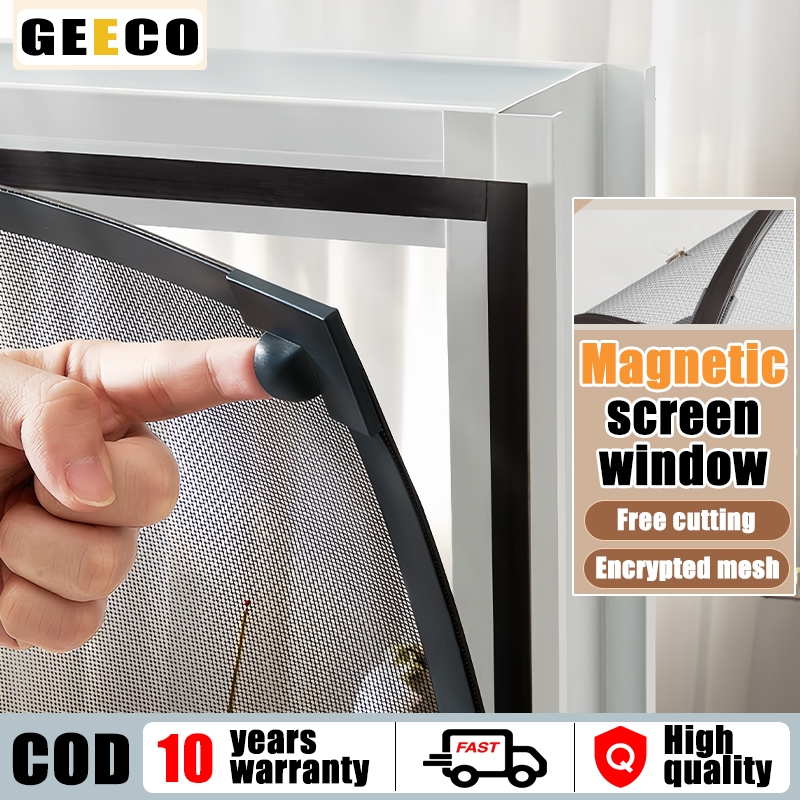 DIY Magnetic Screen Window with Frame Detachable Mosquito Screen for ...