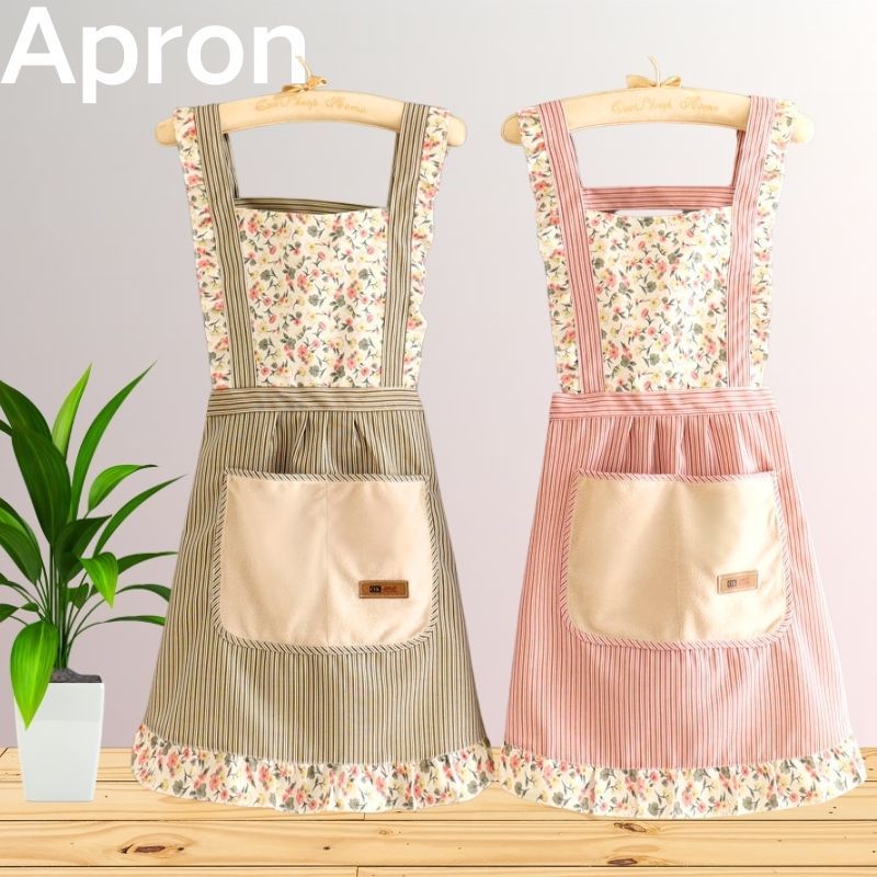 Fashionable Striped Apron Oil-Proof Apron Kitchen Apron Home BBQ Cafe ...