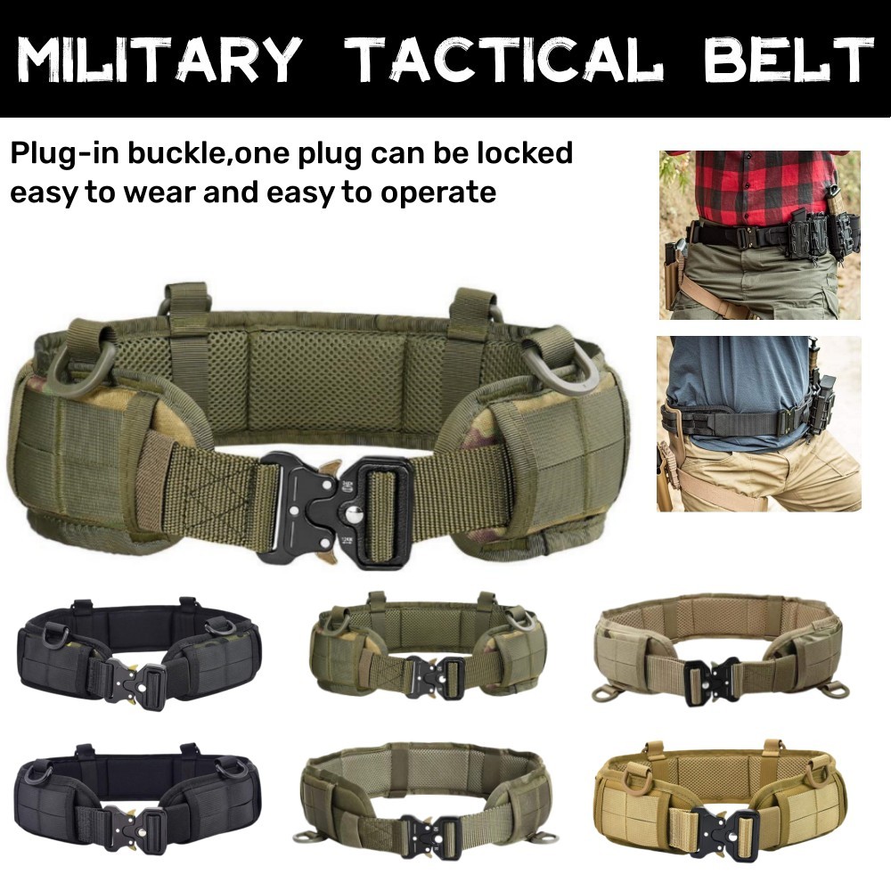 Men's Belt Outdoor Hunting Belt Multi-Function Buckle Nylon Belt High ...