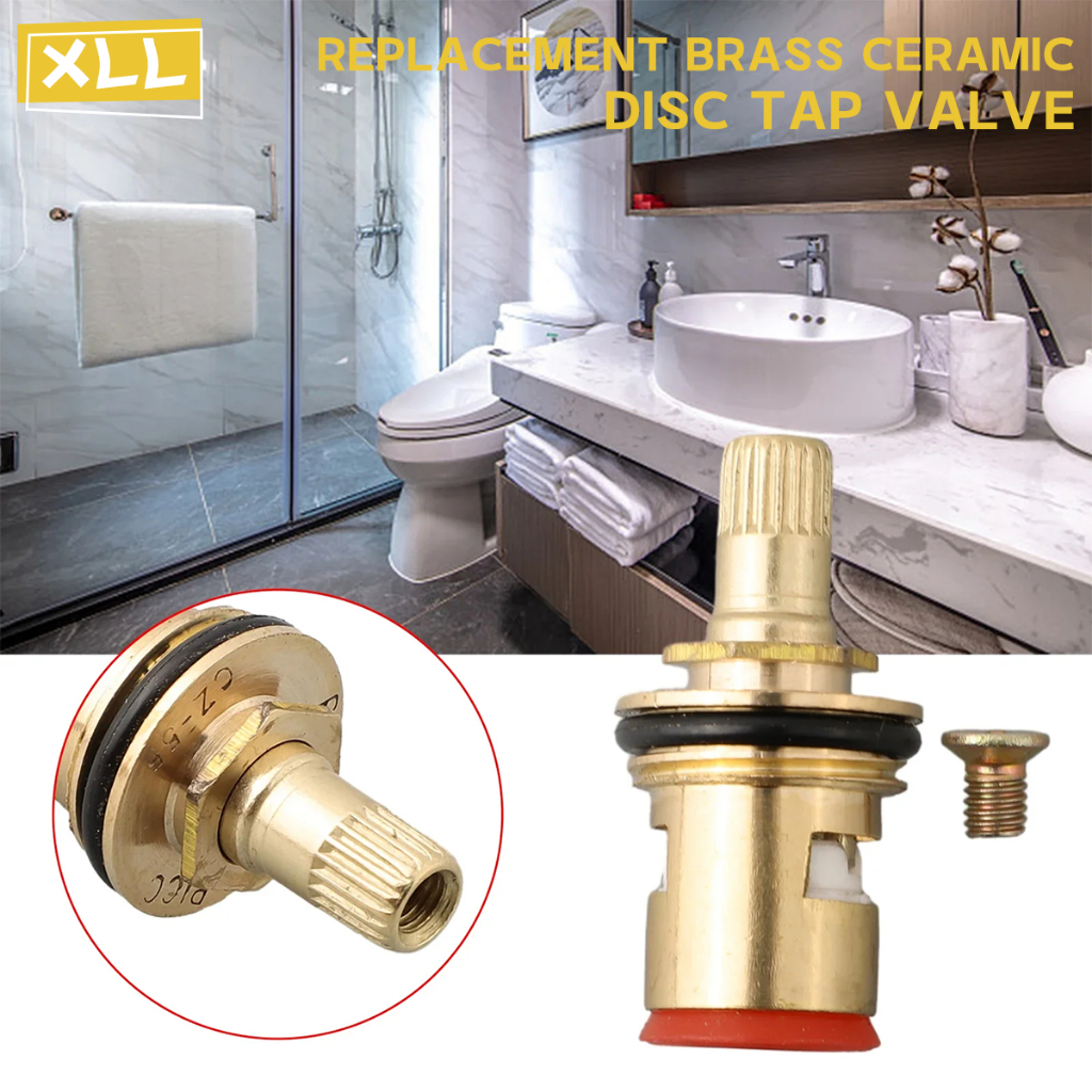 1/2" Replacement Brass Ceramic Disc Tap VALVE Quarter Turn Cartridges ...